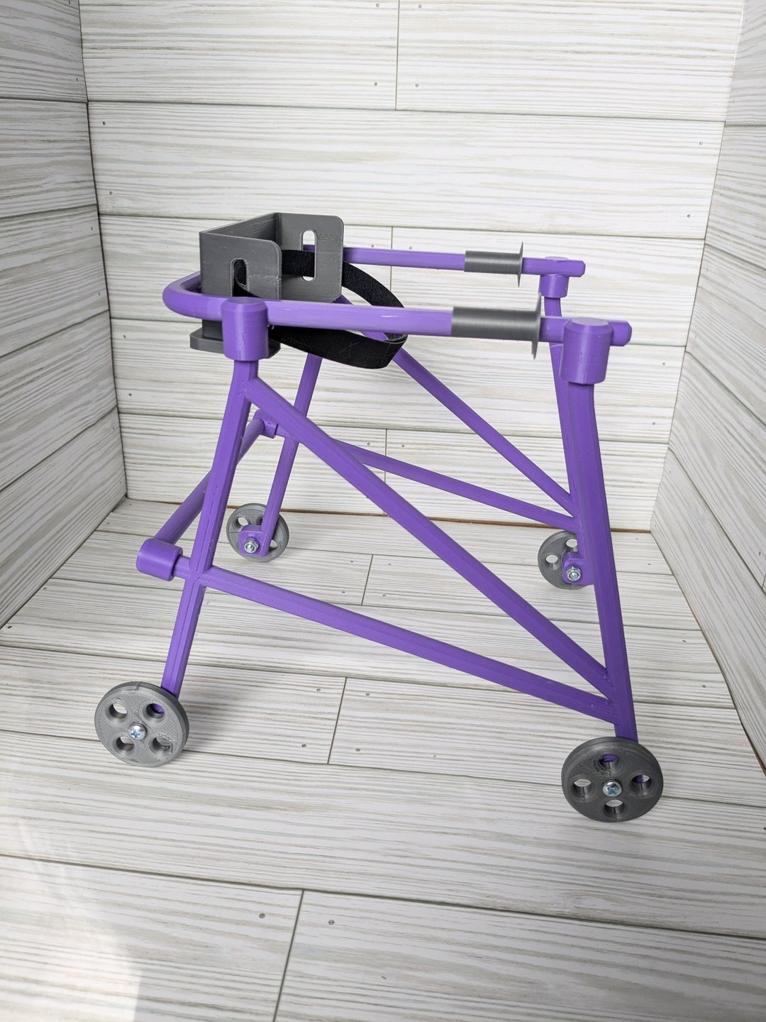Purple 18-inch Doll Walker, Doll Gait Trainer, Doll Disability Walker ...