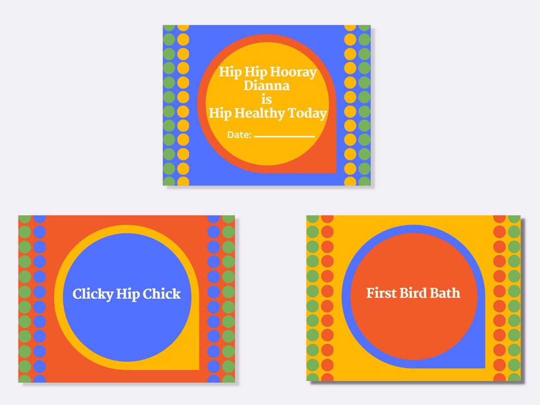 Printable Hip Dysplasia Photo Prop Cards, DDH Baby Milestone Cards ...