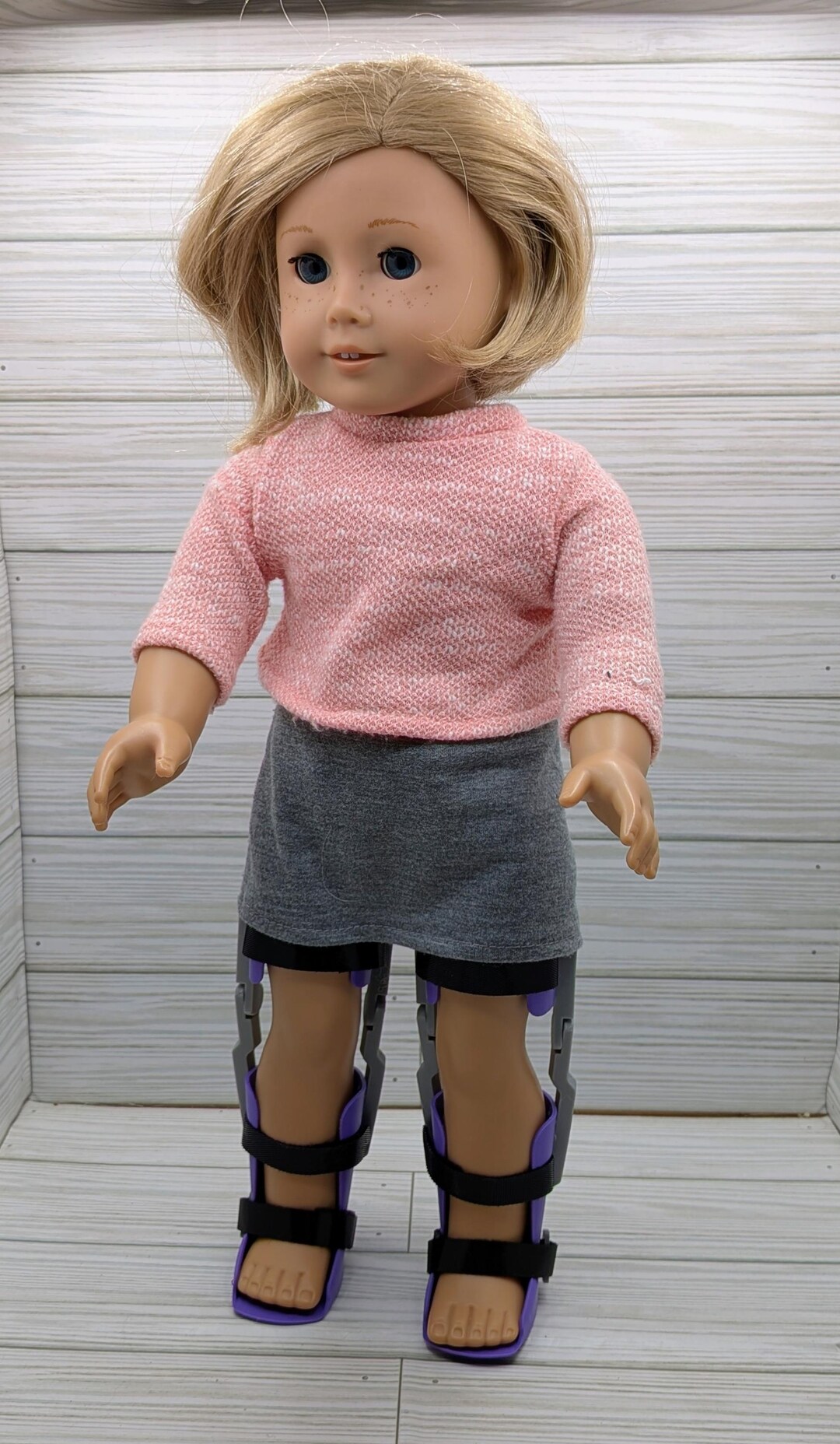 Purple Doll KAFO Braces; 18-inch Doll Kafos; Stuffed Animal KAFO Braces ...