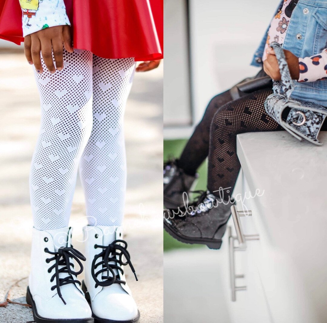 Valentines Heart Mesh Tights - Etsy