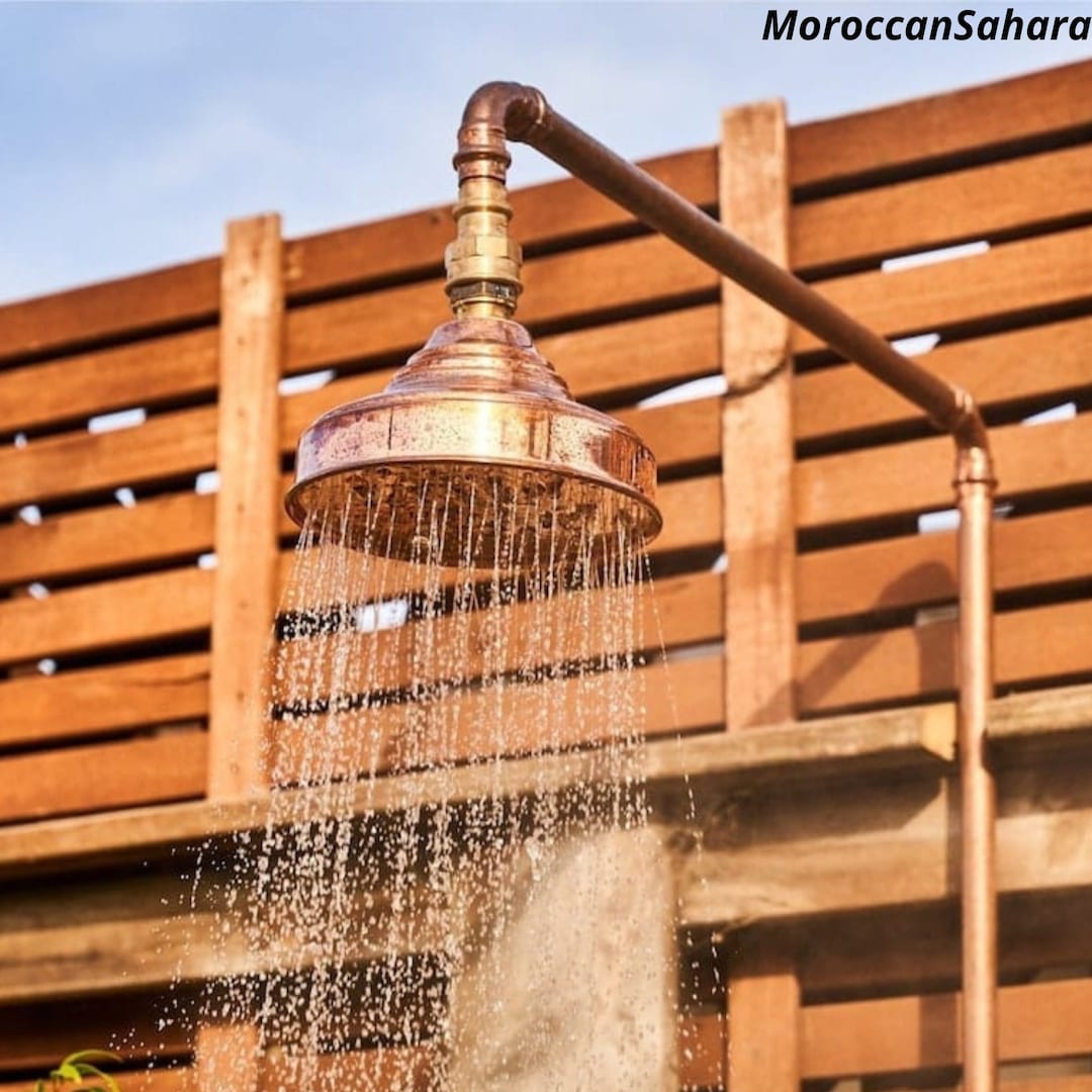 Unlacquered Solid Copper Shower Head , Shower Head , Copper Shower Head ...