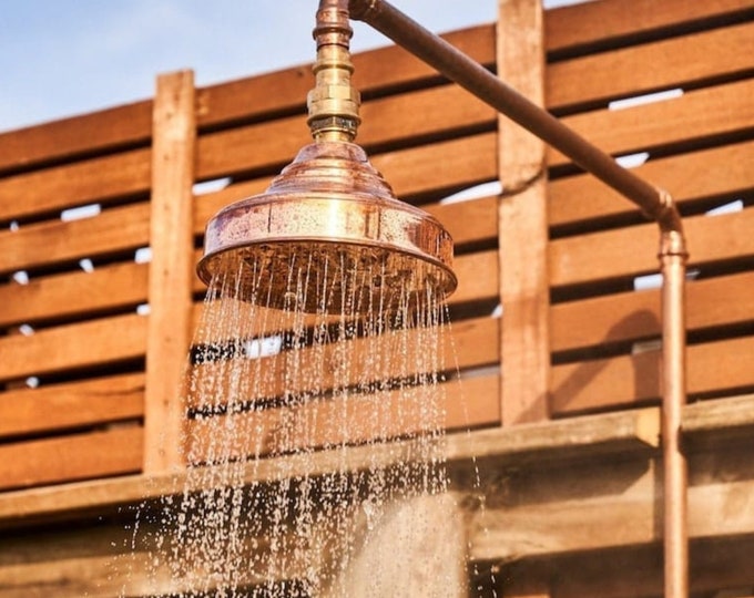 Unlacquered Copper Showerhead , Rain Shower Head , Showerhead , Copper ...