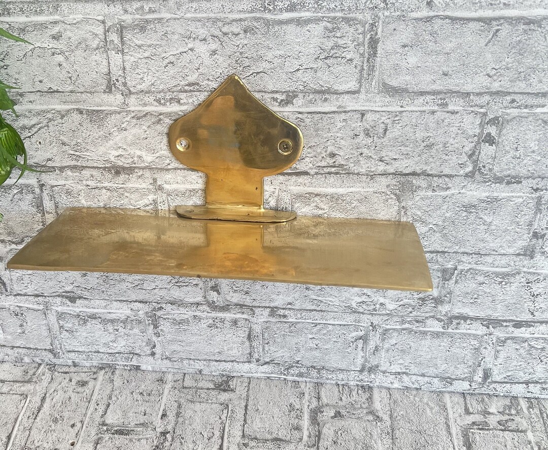 Handmade Solid Brass Floating Shelf: Moroccan Style Bathroom Decor - Etsy