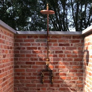 Solid Copper Shower Set of Complete Solid Copper and Brass RAW Copper ...
