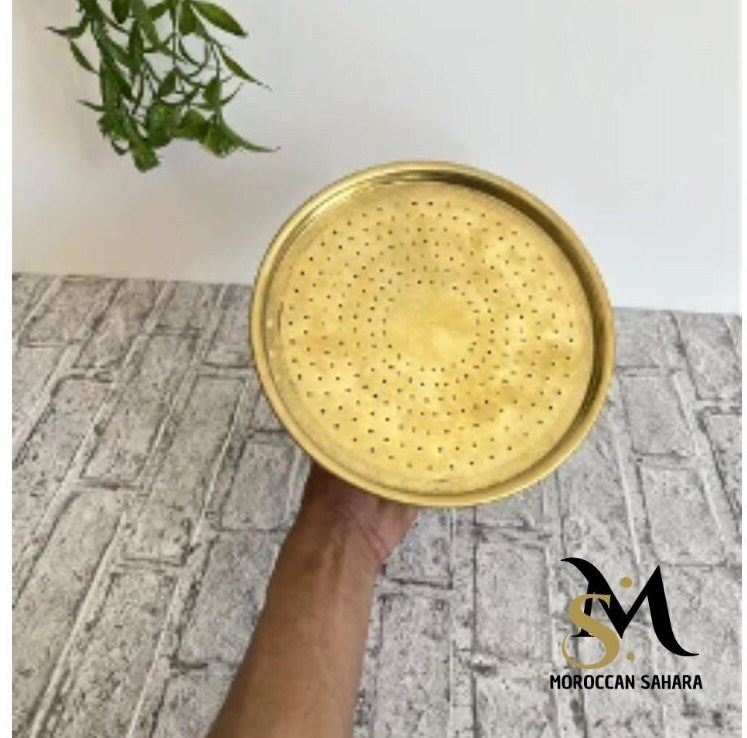 Unlacquered Solid Brass Rain Shower Head, Moroccan Handcrafted Vintage ...