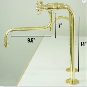 Unlacquered Brass Antique Kitchen Faucet With Long Legs - Etsy