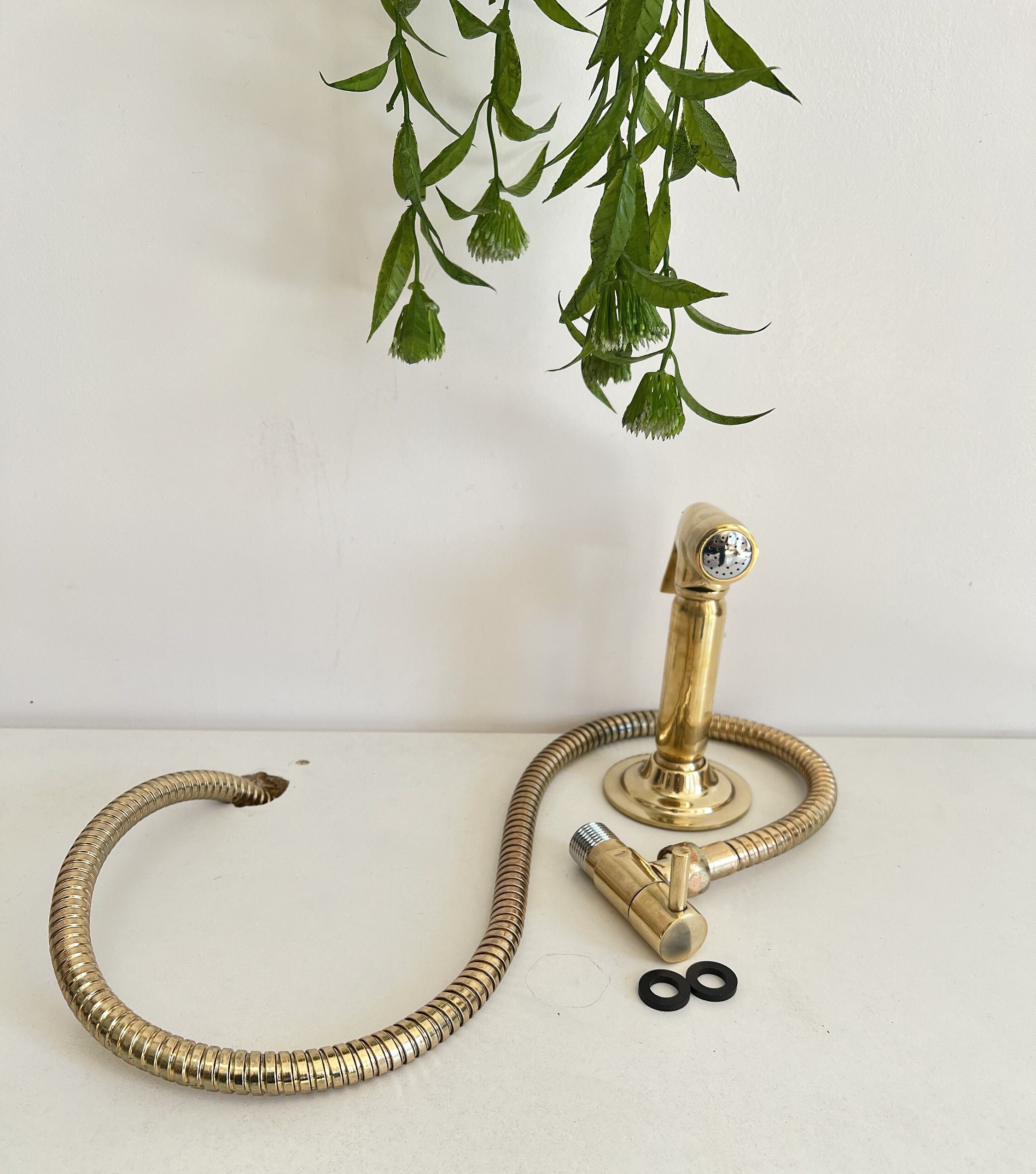 Unlacquered Brass Kitchen Sprayer, Handmade Sprayer With High Pressure ...