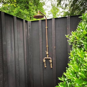 Solid Copper Shower Set of Complete Solid Copper and Brass RAW Copper ...