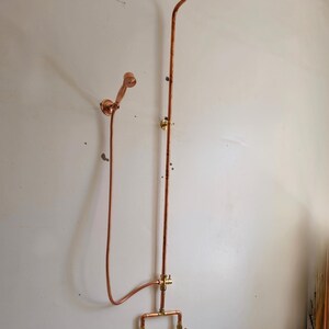 Solid Copper Shower Set of Complete Solid Copper and Brass RAW Copper ...