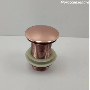 Unlacquered Copper Sink Drain, Solid Copper Drain, Pop up Drain - Etsy