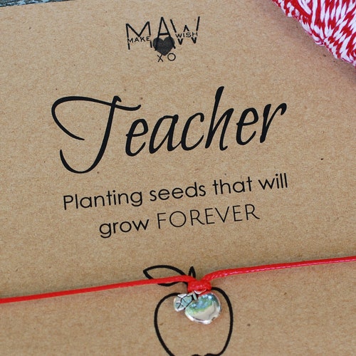 Teacher Gifts Friendship Bracelet Inspirational Gift for | Etsy