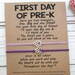 First Day of Pre-k Bracelet, Back to School Bracelet, First Day of ...