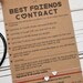Best Friend Contract Best Friend Gifts for Friend Friendship Bracelet ...
