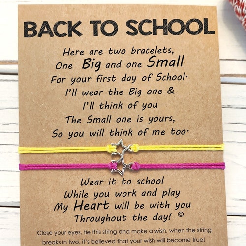 Back to School Bracelet First Day of School Bracelet Kids - Etsy