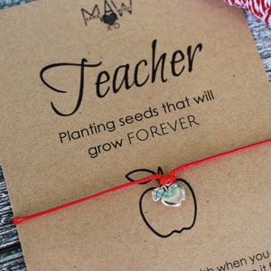 Teacher Gifts Friendship Bracelet Inspirational Gift for Teacher ...