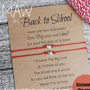 First Day of School Friendship Bracelet Back to School Bracelet Anxiety ...