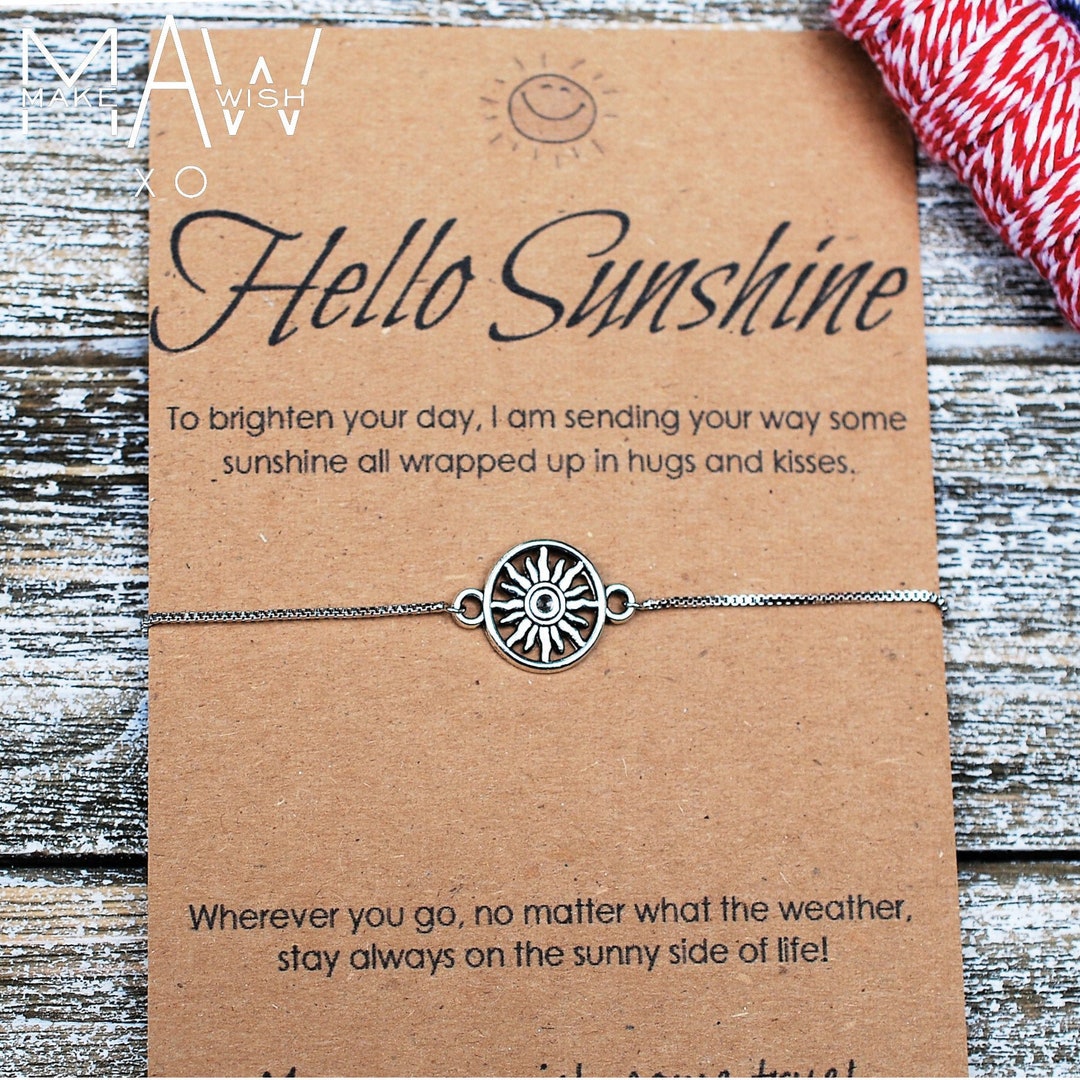 Hello Sunshine • Sun Bracelet • Friendship Bracelet • Gift for Her ...