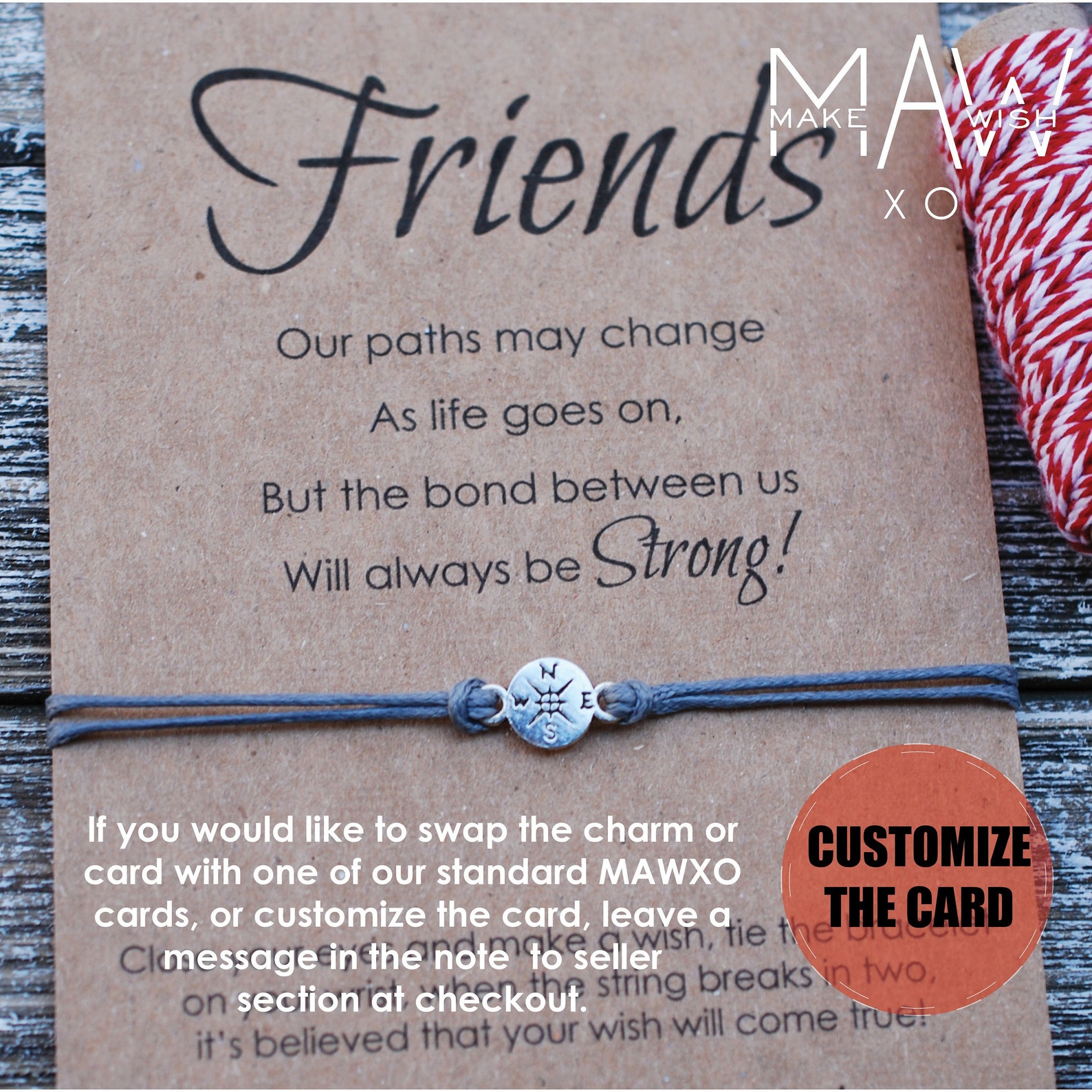 Best Friend Gift for Friend Friendship Bracelet Long Distance | Etsy