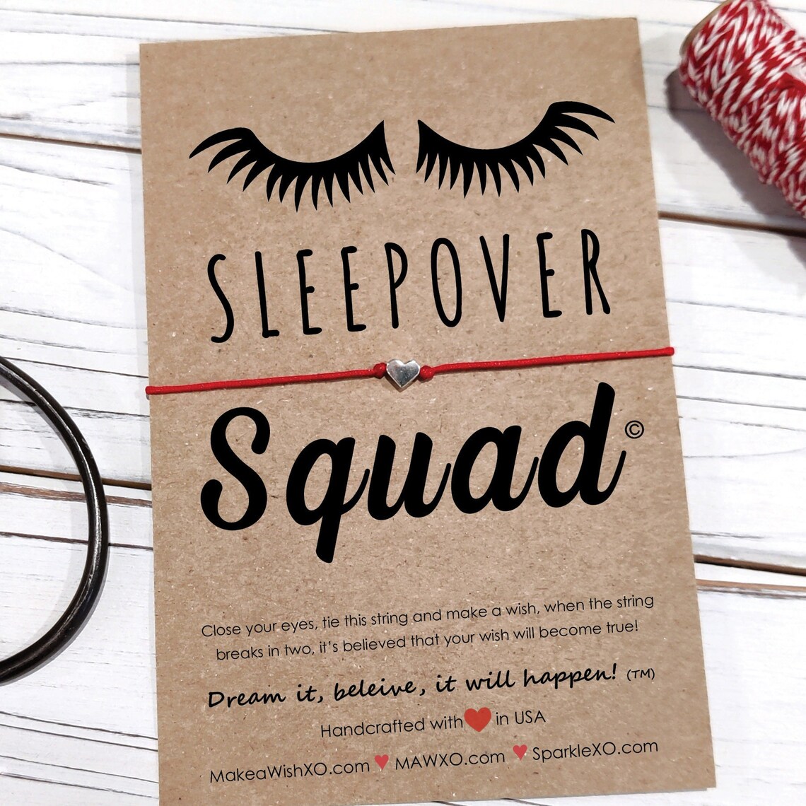 Girls Sleepover • Sleepover Squad Gift • Sleepover Bracelet • Slumber ...