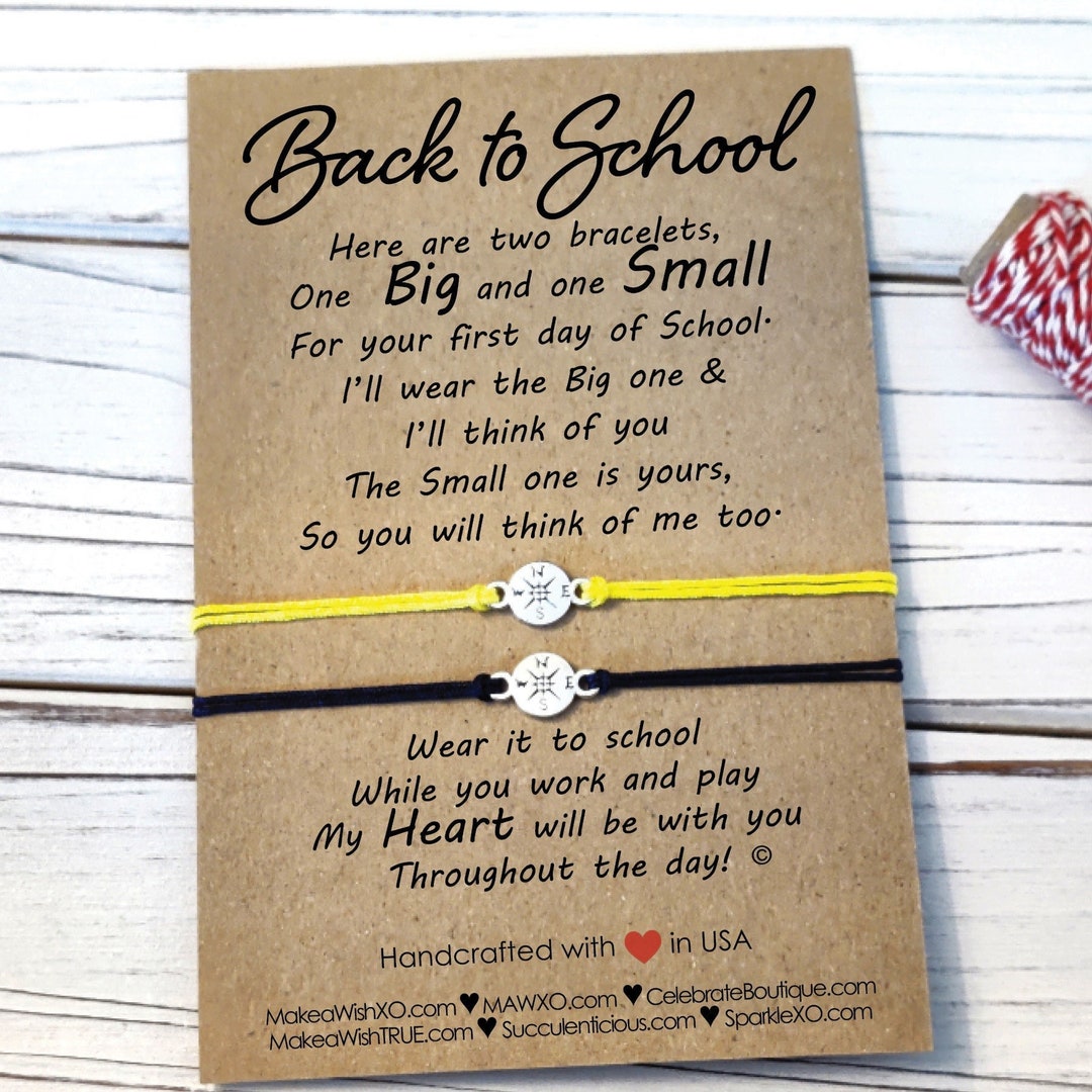 Back to School Bracelet, First Day of School Bracelet, Kids Separation ...