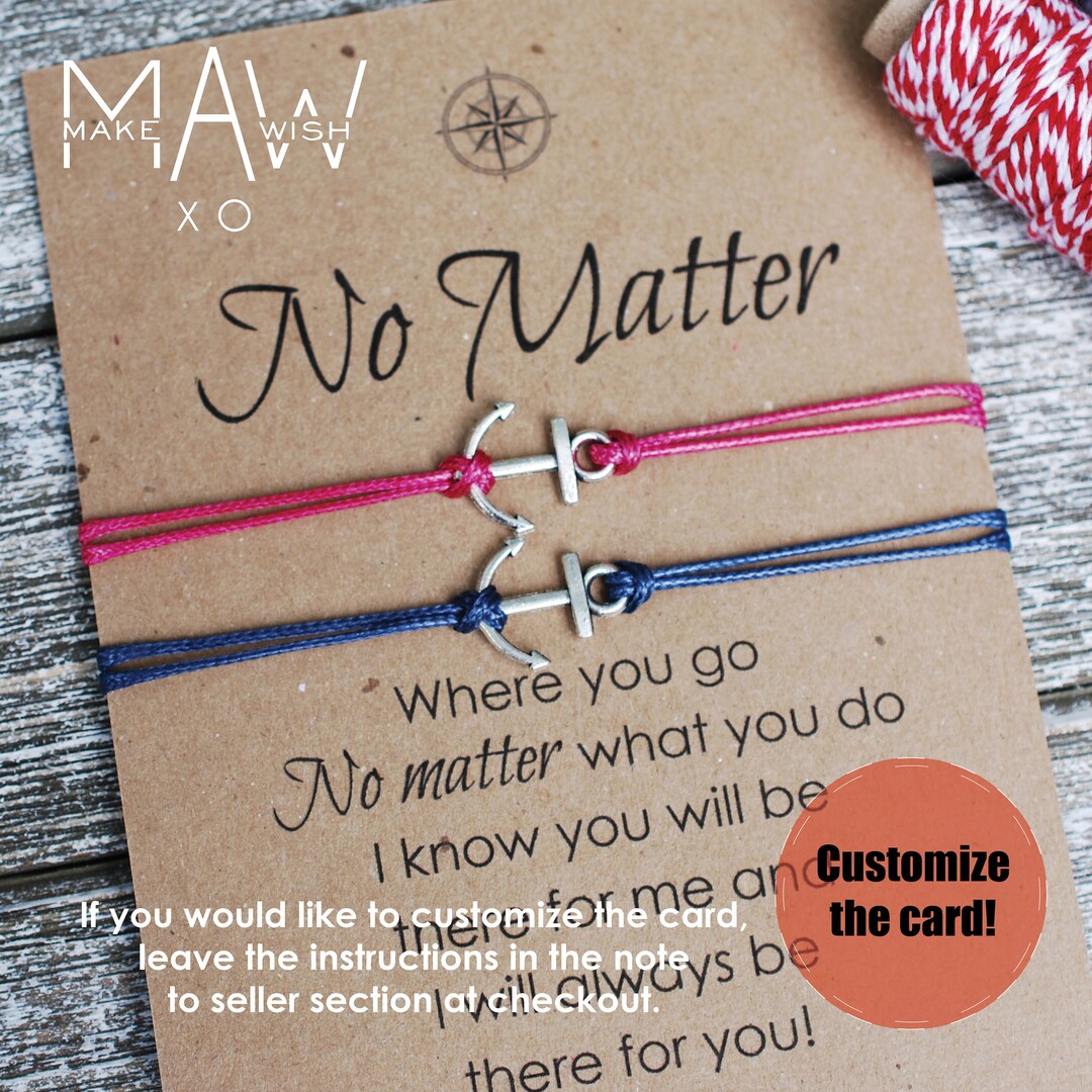 Long Distance Relationship Friendship Bracelet Couples Bracelet Best ...