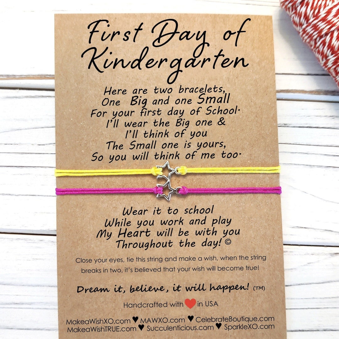 First Day of Kindergarten Mommy and Me Back to School Bracelets First ...