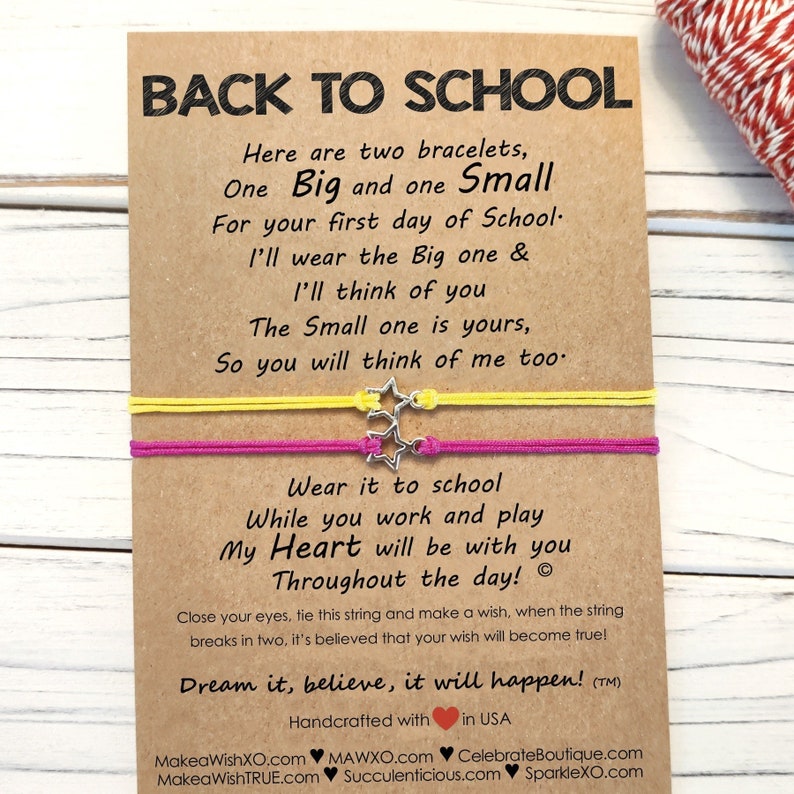 Back to School Bracelet First Day of School Bracelet - Etsy