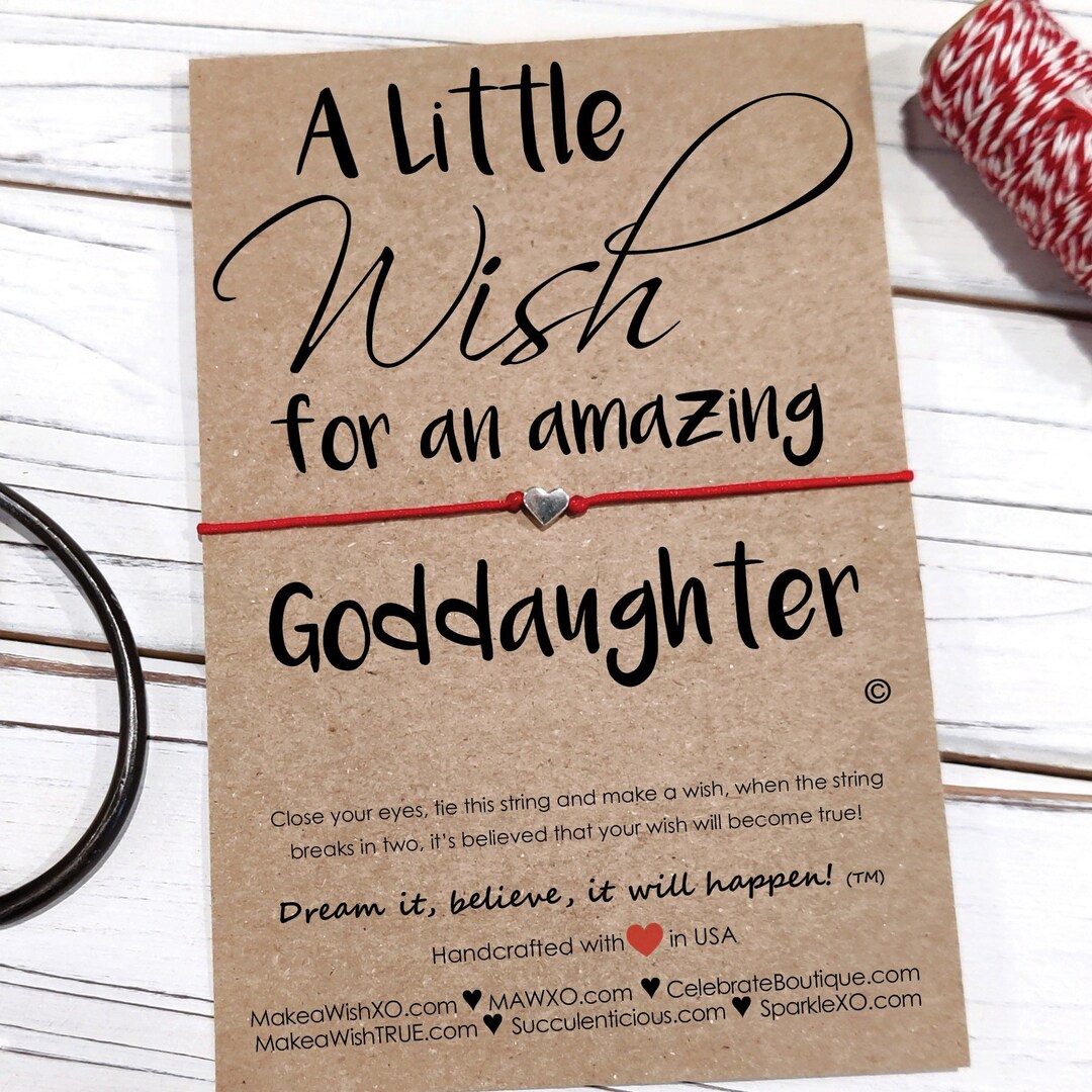 Goddaughter Gift Wish Bracelet Gift for Goddaughter Bracelet ...
