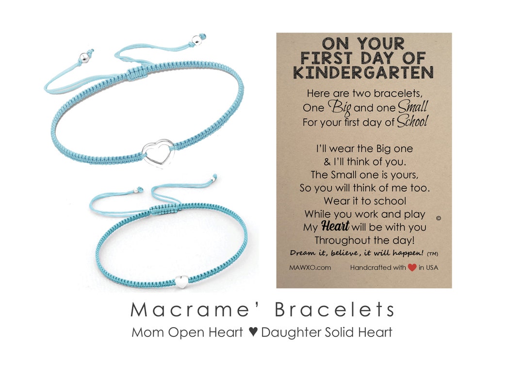 Kindergarten Bracelet, First Day of Kindergarten Pre-k First Day of ...