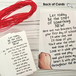 Teacher Gift to Students First Day of School Bracelet First - Etsy