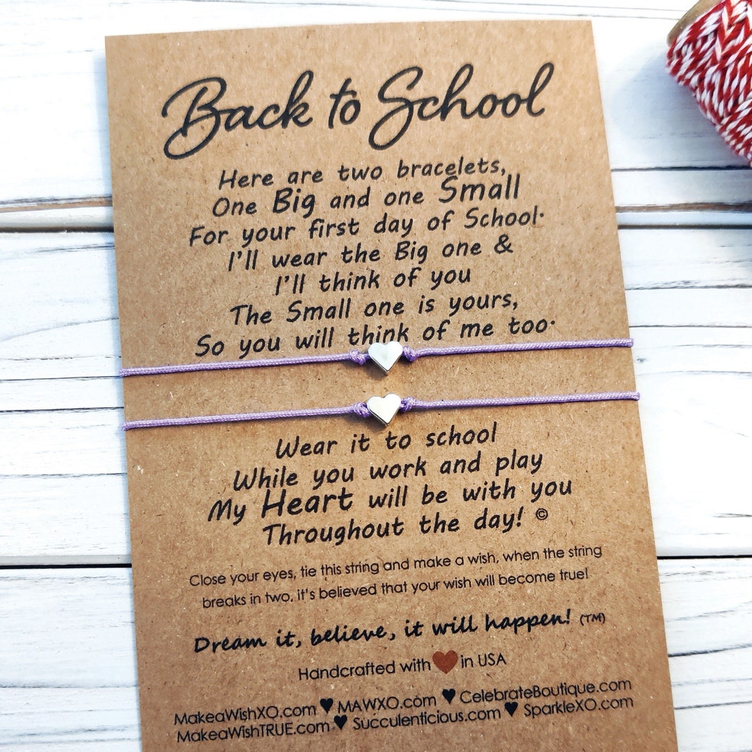 Back to School Bracelet, First Day of School Bracelets, Mommy and Me ...