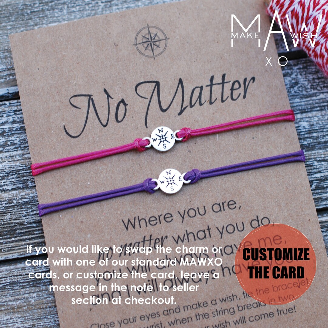 Best Friend Gifts for Her Long Distance Relationship Bracelet ...