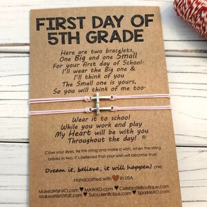 First Day of Kindergarten • Back to School Bracelet • Friendship ...