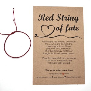 Red String of Fate Bracelet, Couple Red String Bracelets, Red String ...