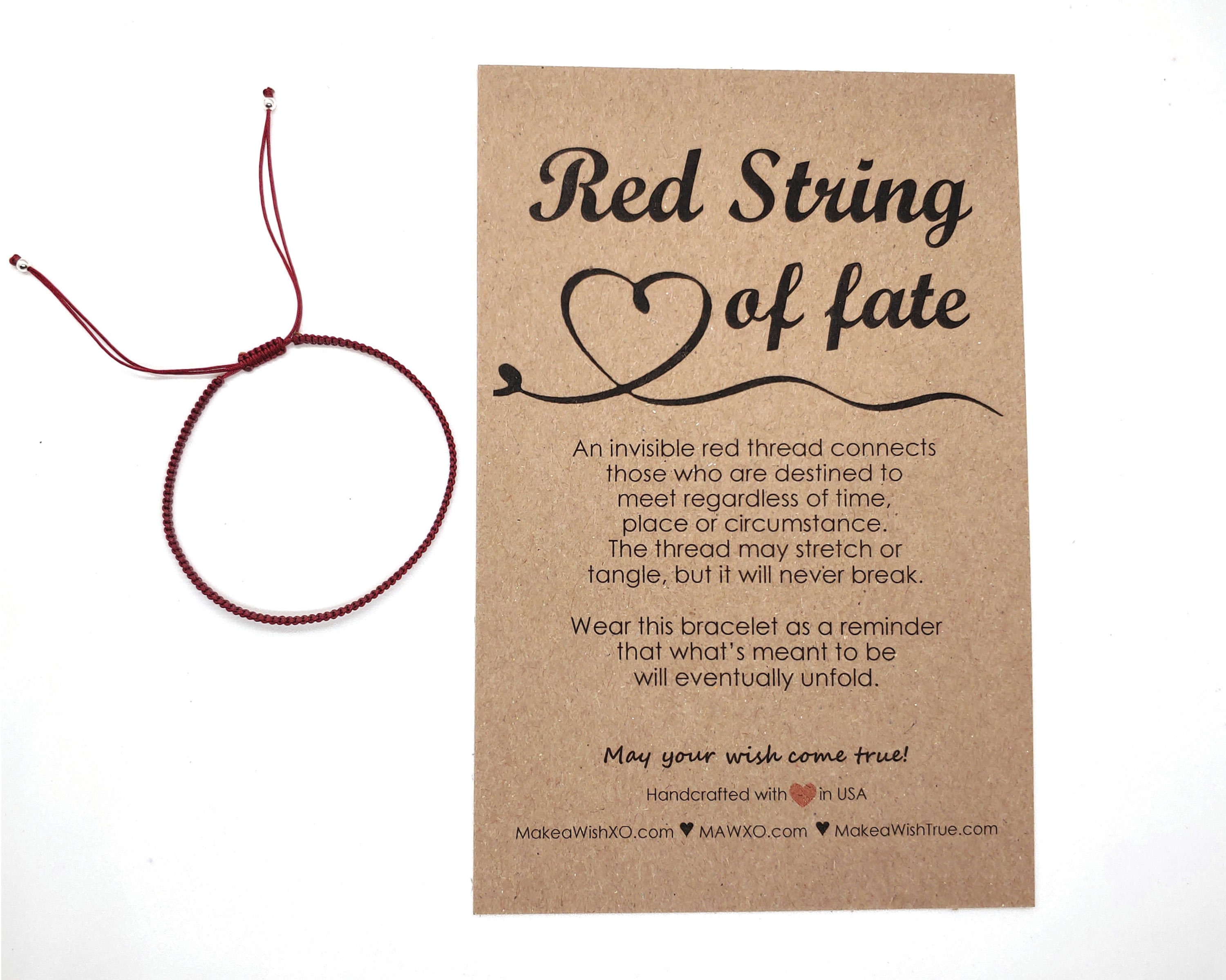 Red String of Fate Bracelet, Couple Red String Bracelets, Red String ...