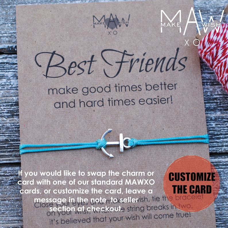 Best Friend Gifts for Friend Friendship Bracelet Long Distance | Etsy
