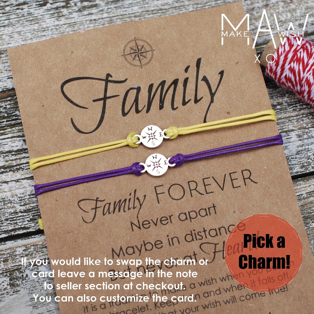 Family Forever Friendship Bracelet Personalized Gift for Family Member ...