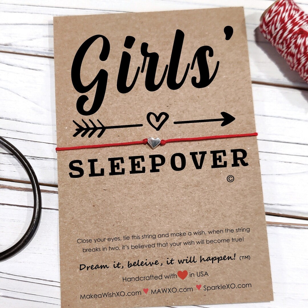 Girls Sleepover • Sleepover Squad Gift • Sleepover Bracelet • Slumber ...