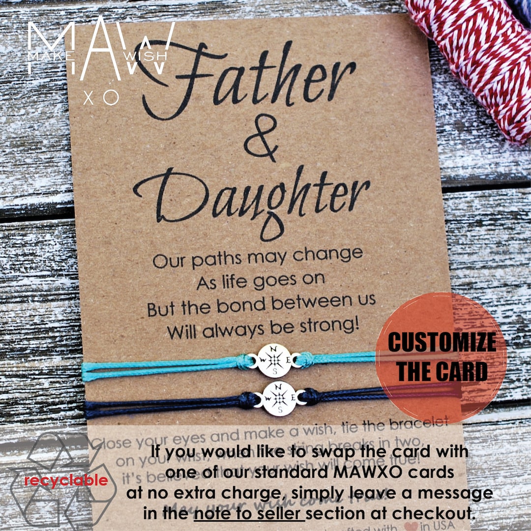 Father Daughter Bracelet Fathers Day Gift Dad Bracelet Dad Birthday Dad ...