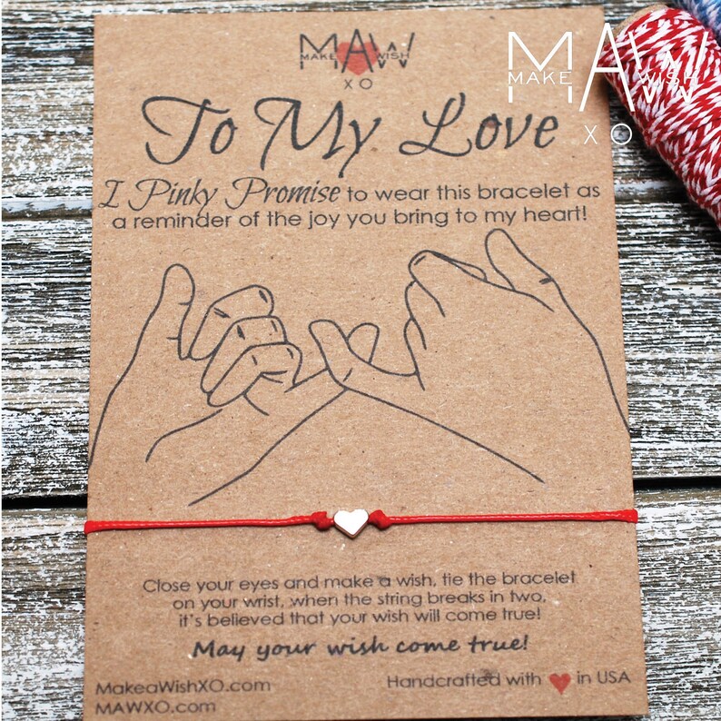 Pinky Promise Bracelet Mother Daughter Matching Bracelets - Etsy