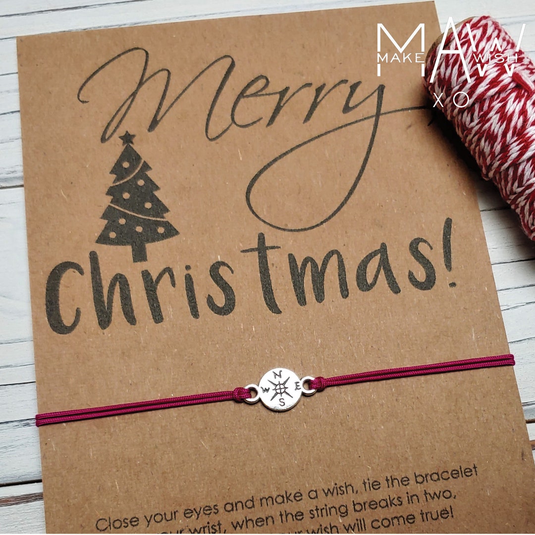 Merry Christmas Friendship Bracelet • Best Friend Gifts for Him • Long ...