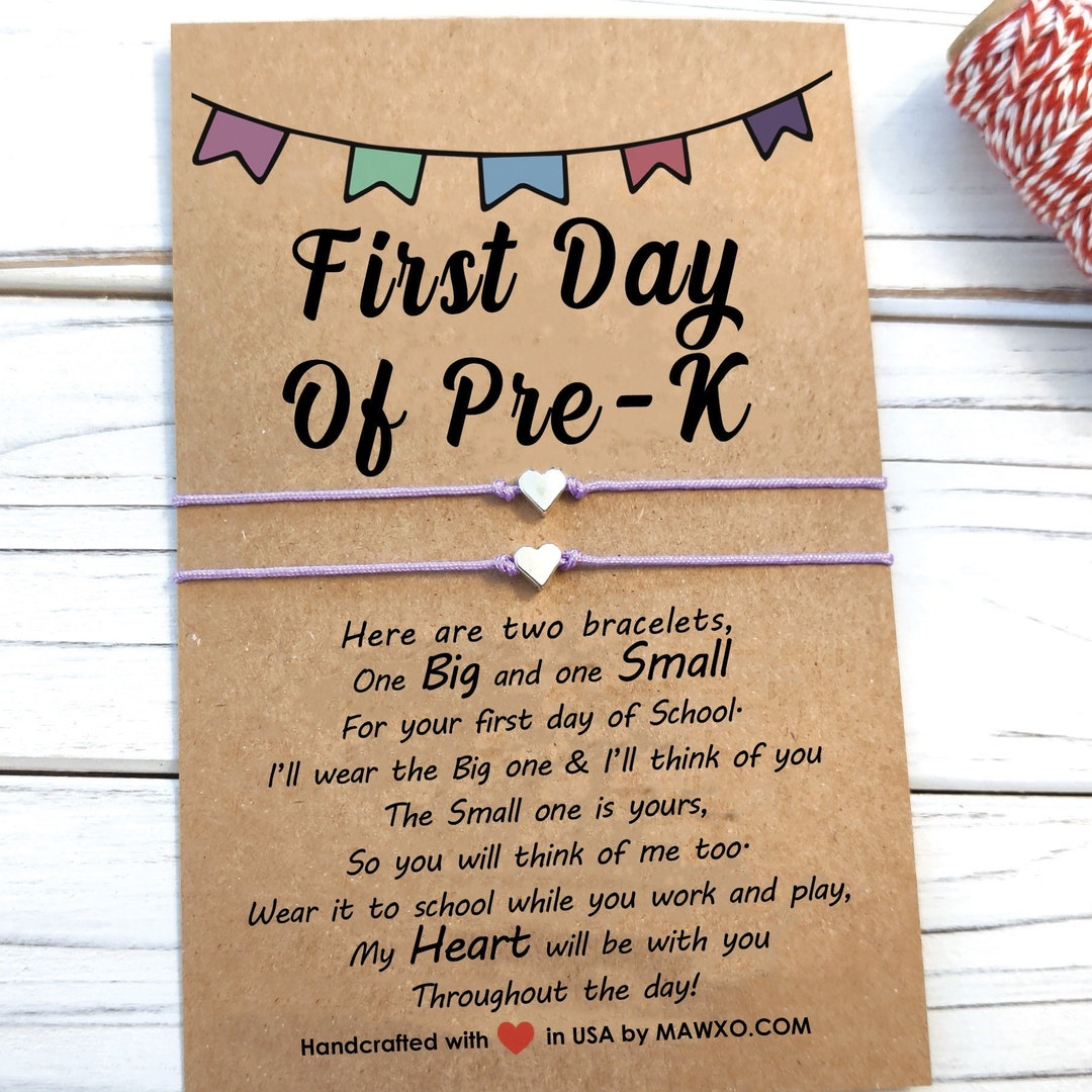 First Day of Prek Bracelet Back to School Bracelet First Day of School ...