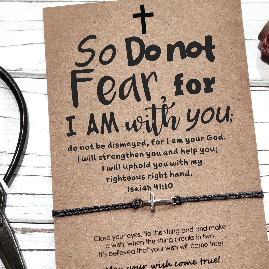 Cross Bracelet, Do Not Fear Isaiah 41:10 Communion Gift Godmother Gift ...