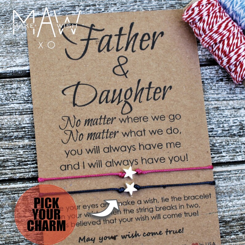 Father Daughter Bracelet Fathers Day Gift Dad Bracelet Dad Birthday Dad ...