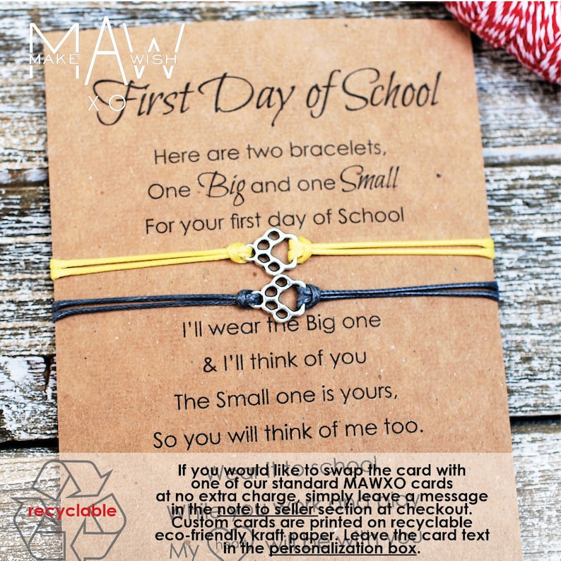 First Day of Pre-k Bracelet Back to School Bracelet First | Etsy