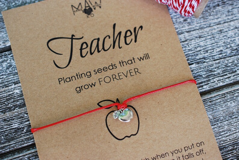 Teacher Gifts Friendship Bracelet Inspirational Gift for - Etsy