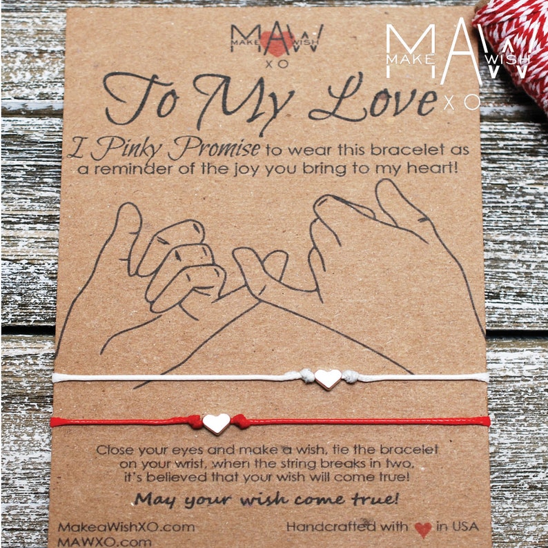 Pinky Promise Bracelet Mother Daughter Matching Bracelets - Etsy