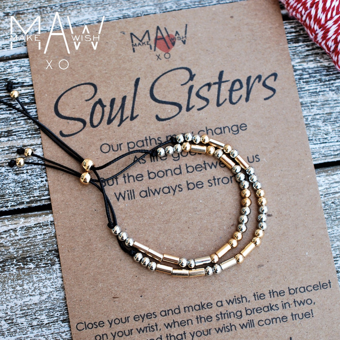 Soul Sister Morse Code Bracelet Unbiological Sister Soul | Etsy