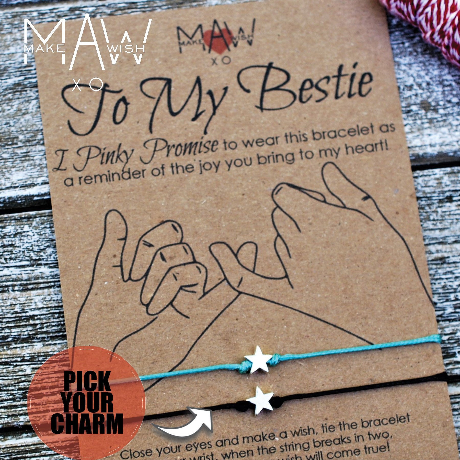 Pinky Promise Bracelet Pinky Swear Bracelet Best Friend Gifts | Etsy