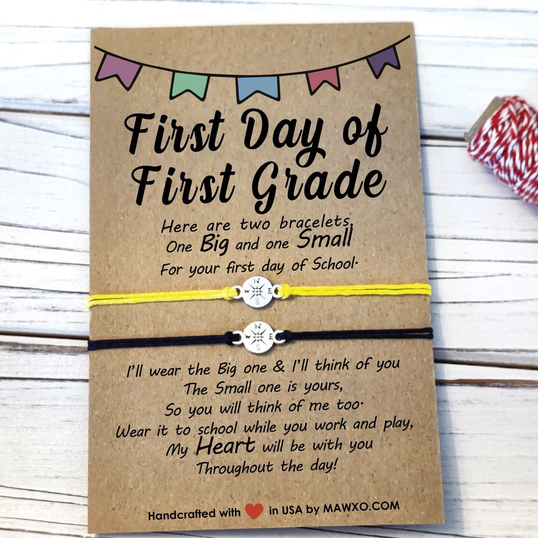 First Grade Bracelet • First Day of First Grade Bracelet • Back to ...